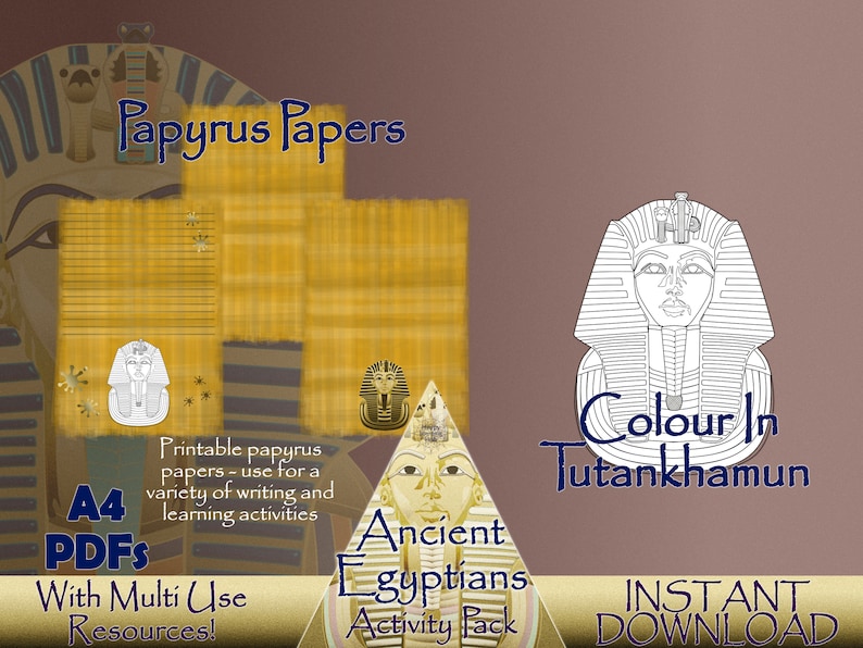 Ancient Egyptian Activity Pack, Egyptian Construction Kit, Sarcophagus ...