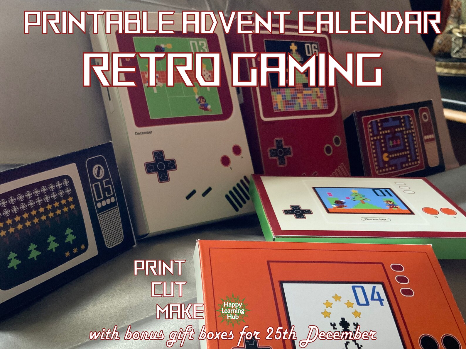 Printable Advent Calendar Boxes, Novelty Advent Calendar, DIY Christmas ...