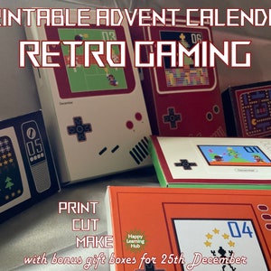 Printable Advent Calendar Boxes, Novelty Advent Calendar, DIY Christmas ...