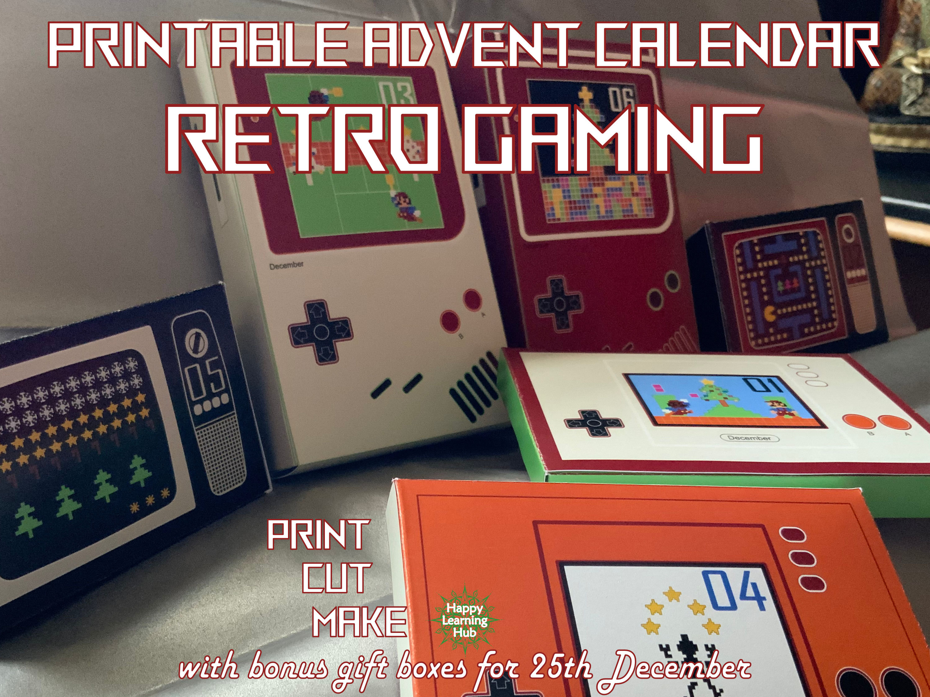 Printable Advent Calendar Boxes, Novelty Advent Calendar, DIY Christmas ...