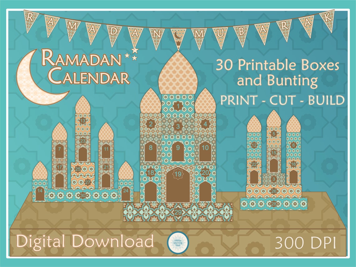 Ramadan Countdown Calendar, Ramadan Decor, Ramadan Craft Boxes ...