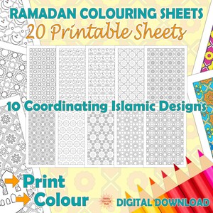 Ramadan Colouring Pages, Islamic Colouring Sheets, Islamic Art ...