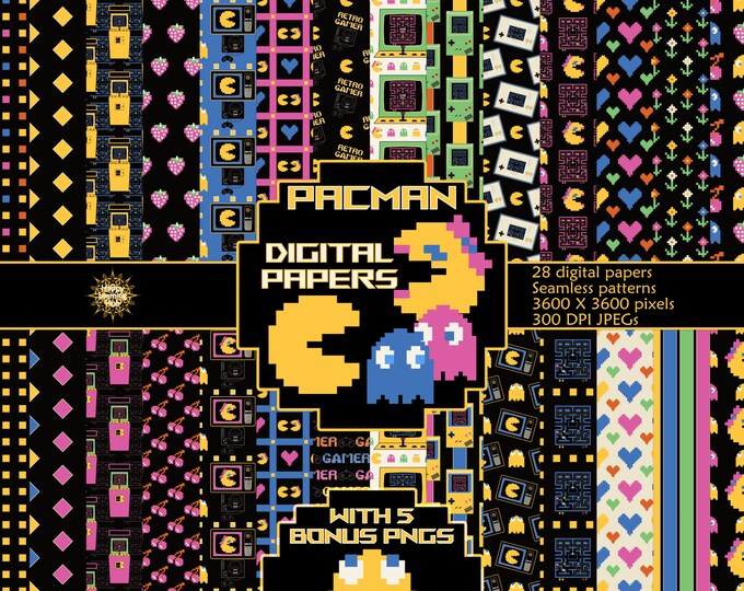 Pacman Photo Booth Props - Etsy