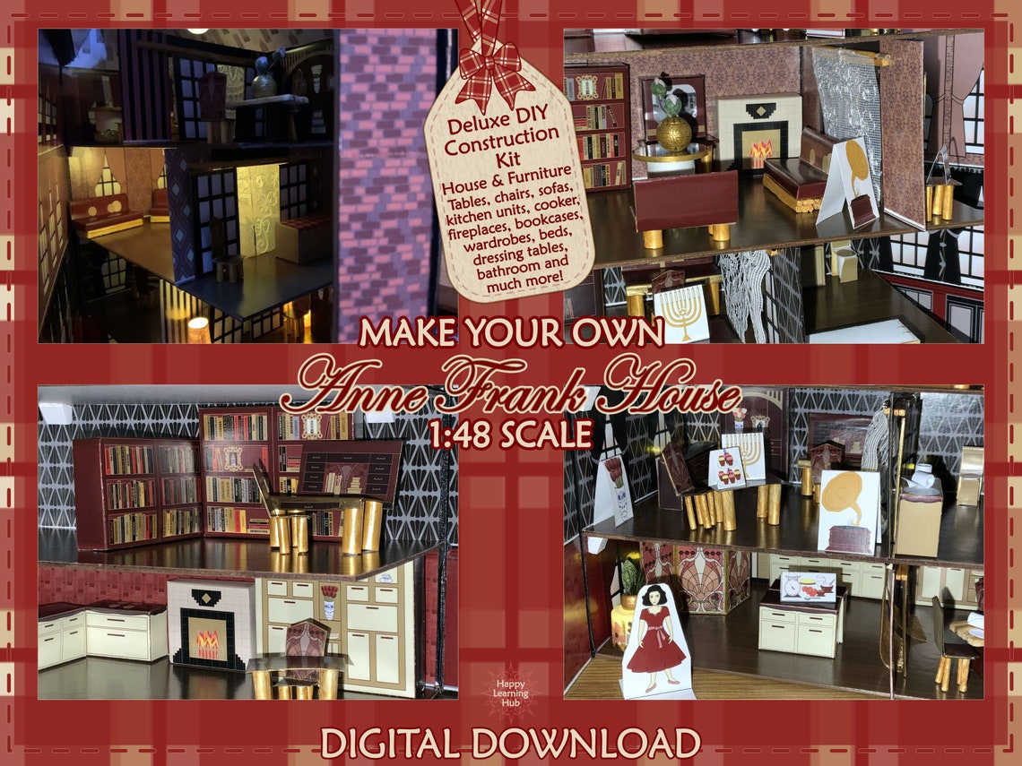 Anne Frank House 3D Construction Kit, 1:48 Scale DIY Dollhouse Kit ...