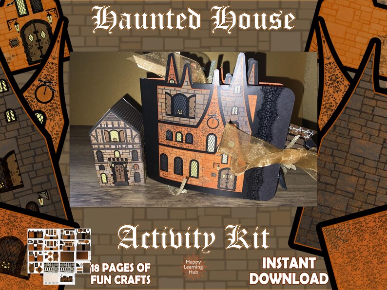 Halloween Activity Kit, Haunted House Printable, Junk Journal, Trick or ...