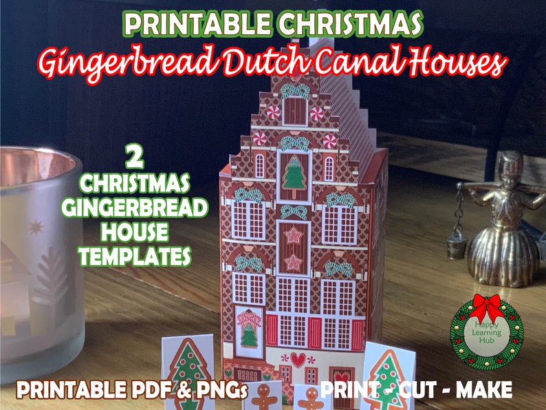 Printable Christmas Gingerbread Houses, Dutch Gingerbread House ...