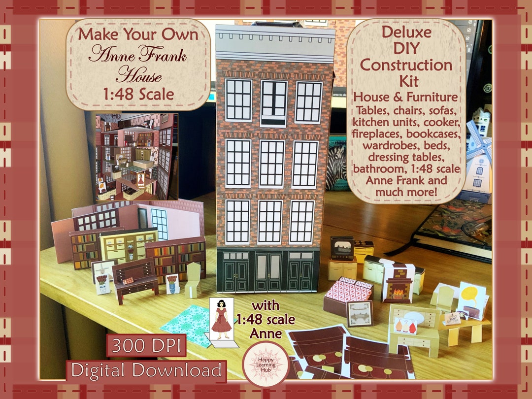 Anne Frank House 3D Construction Kit, 1:48 Scale DIY Dollhouse Kit ...