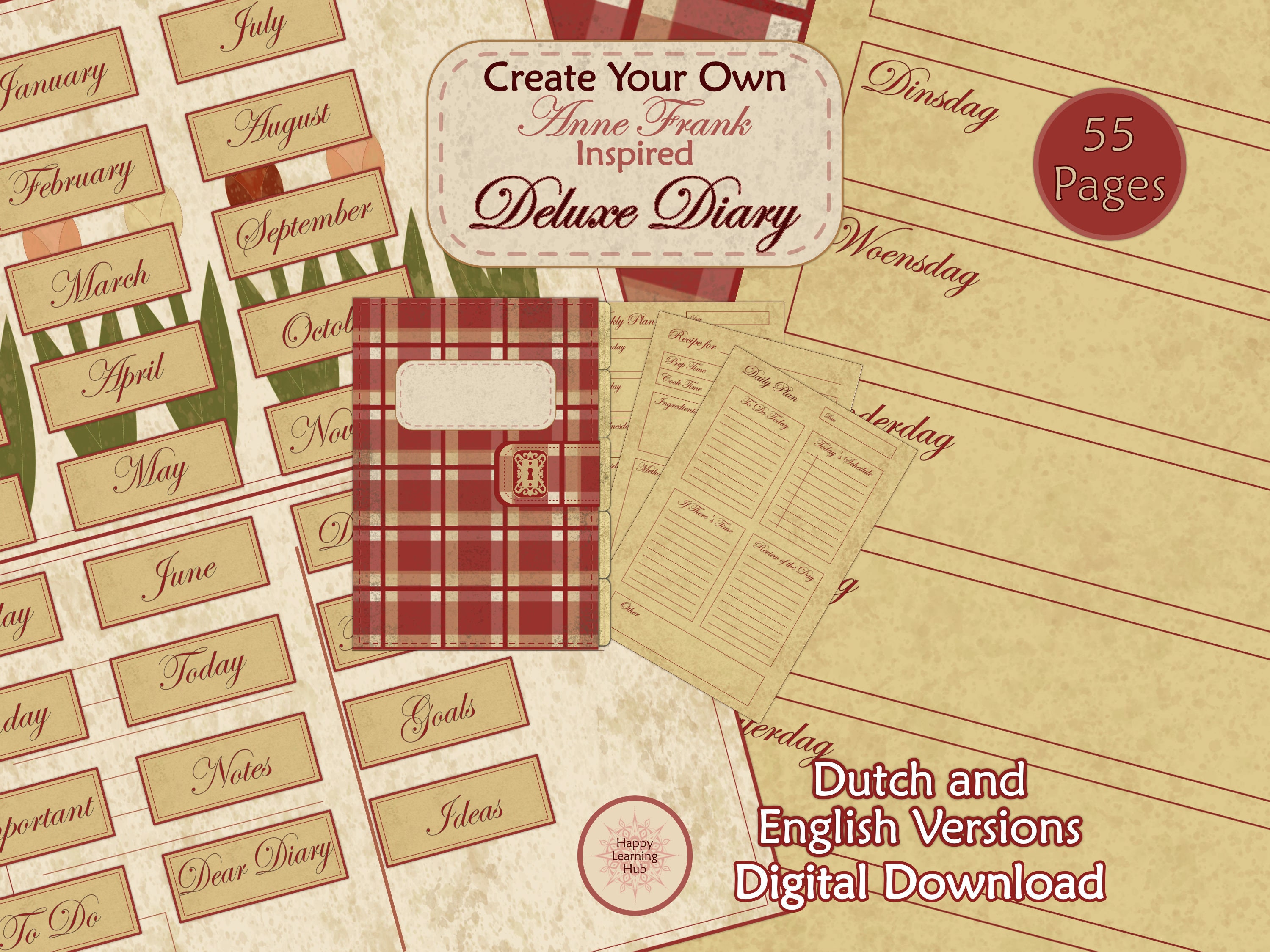 Anne Frank Inspired Diary Kit, Make Your Own Paper Diary Kit, 2024 ...