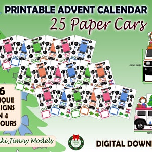 Printable Advent Calendar, DIY Advent Calendar, Kids Craft Advent ...
