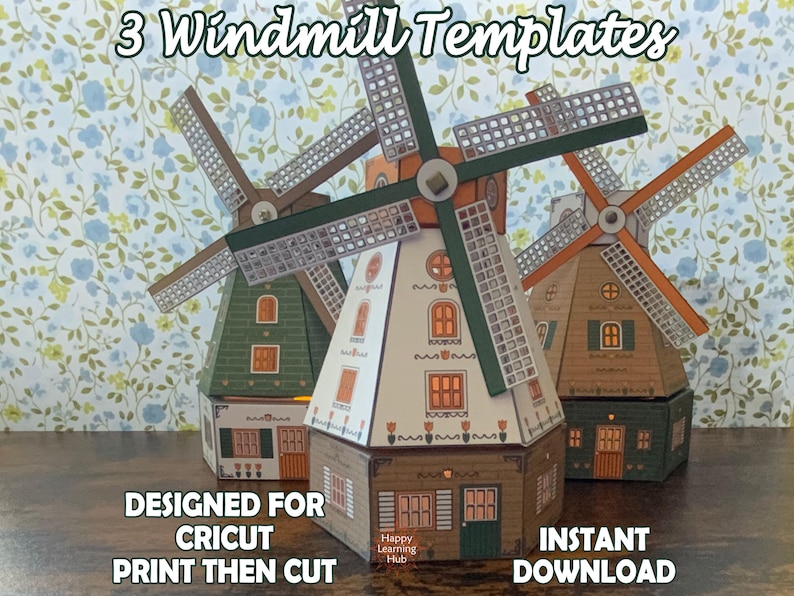 Dutch Windmills, Paper Craft Windmills, Luminary Lanterns, Print Then ...