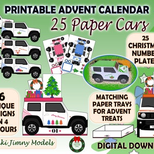 Printable Advent Calendar, DIY Advent Calendar, Kids Craft Advent ...