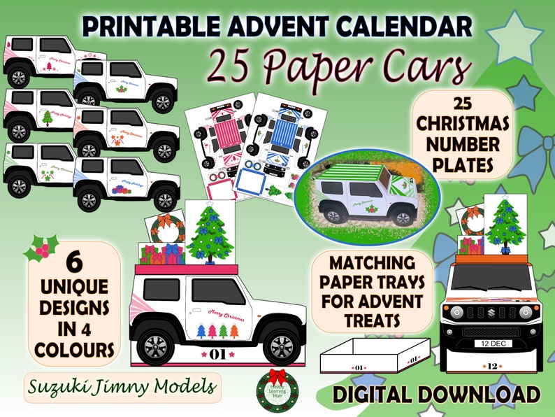 Printable Advent Calendar, DIY Advent Calendar, Kids Craft Advent ...