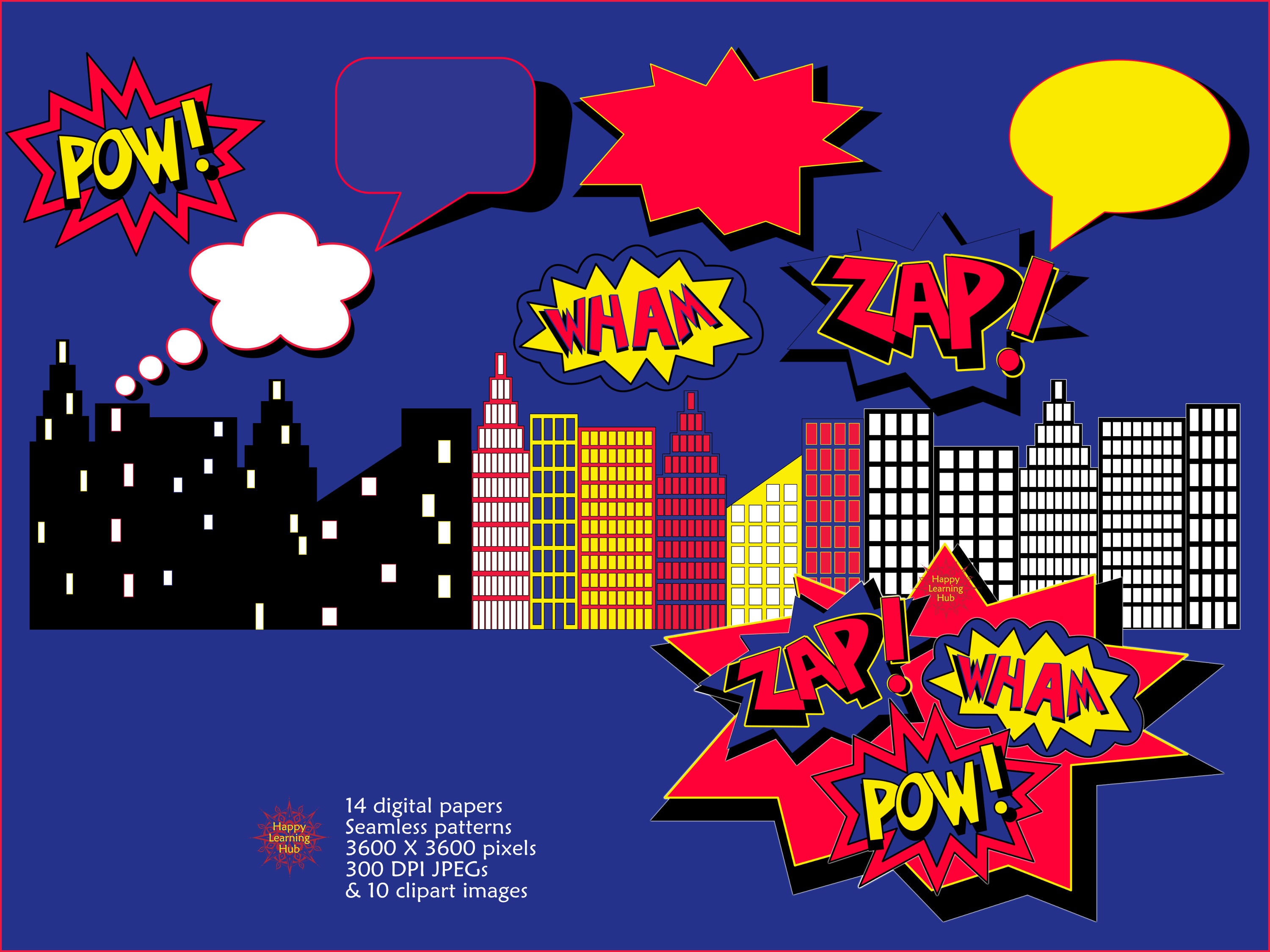 Super Hero Digital Paper, Comic Digital Wallpaper, Wonder Woman ...