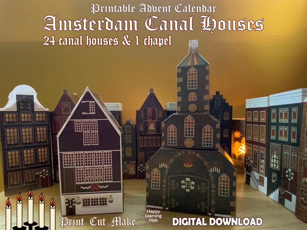 Printable Amsterdam Canal Houses Advent Calendar (digital Download) - Etsy