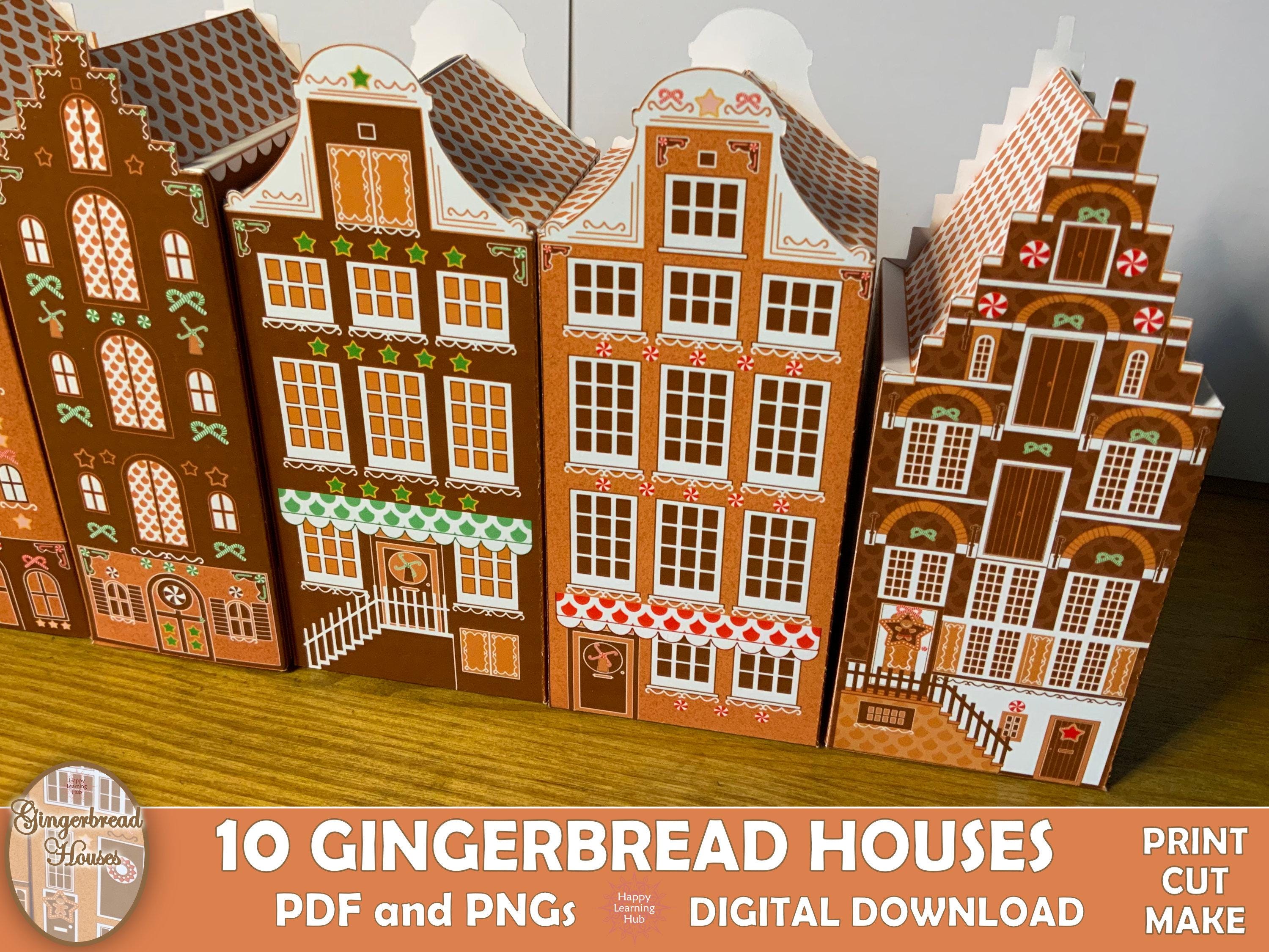 Printable Canal Houses of Amsterdam, Printable Dutch Gingerbread ...