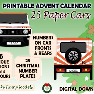Printable Advent Calendar, DIY Advent Calendar, Kids Craft Advent ...