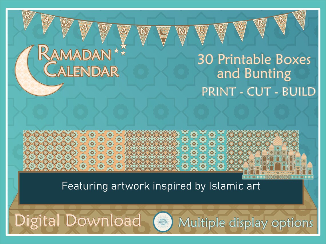 Ramadan Countdown Calendar, Ramadan Decor, Ramadan Craft Boxes ...
