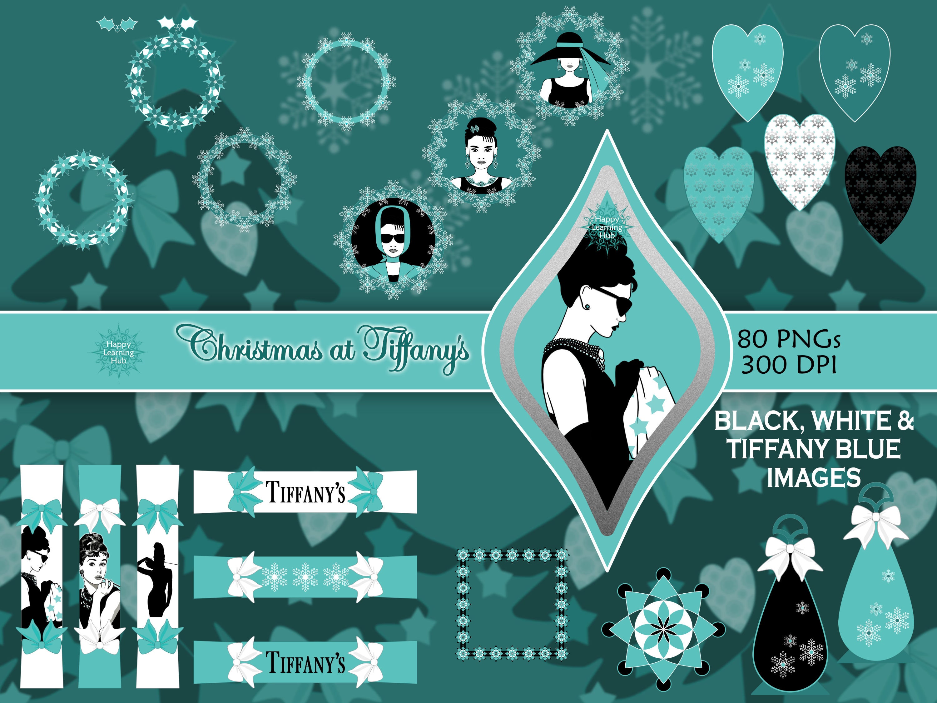 Breakfast at Tiffany's Clipart Images, Christmas Tiffany's Clipart ...