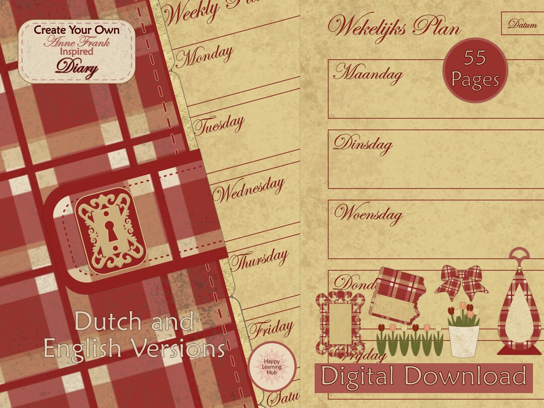 Anne Frank Inspired Diary Kit, Make Your Own Paper Diary Kit, 2024 ...