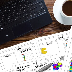 Pixel Planner, Printable Planner Pages, Year in Pixels, 2024 Calendar ...