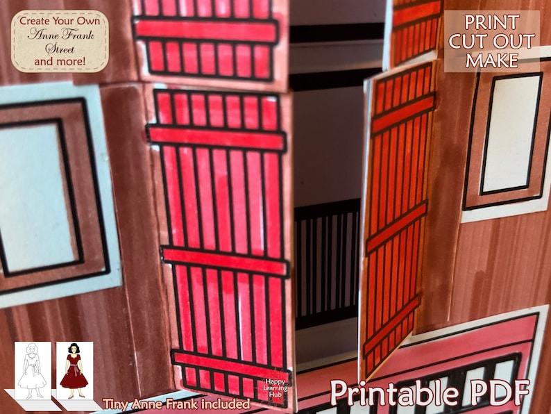 Create Your Own Anne Frank Street, Dutch Paper Houses, Digital Download ...