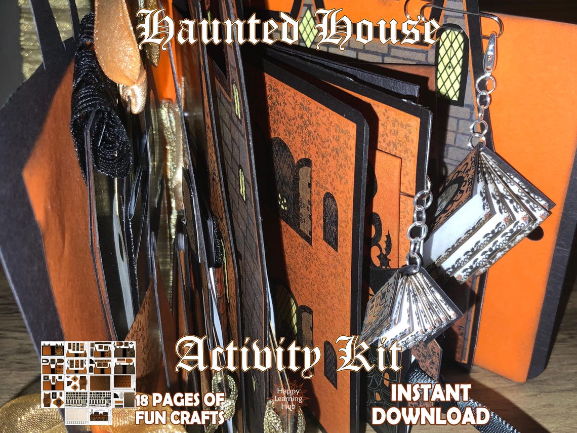 Halloween Activity Kit, Haunted House Printable, Junk Journal, Trick or ...