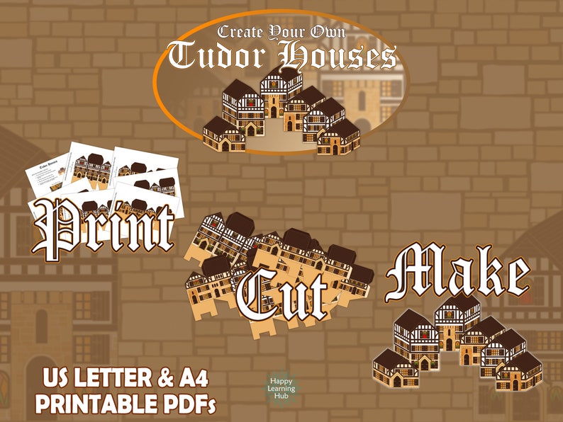 Tudor House 3D Templates, Paper Houses, Tudor Architecture, History ...