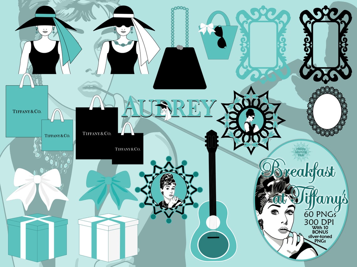 Breakfast at Tiffany's Clipart Images, Audrey Hepburn Clipart, Pngs ...