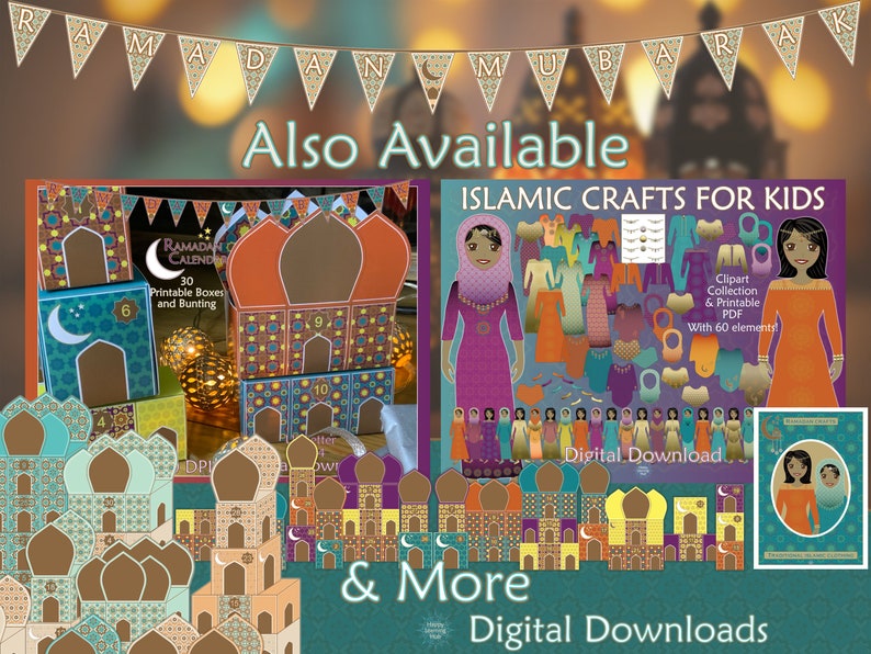 Islam Printable Crafts for Kids, Islamic Art Printable, Clipart ...