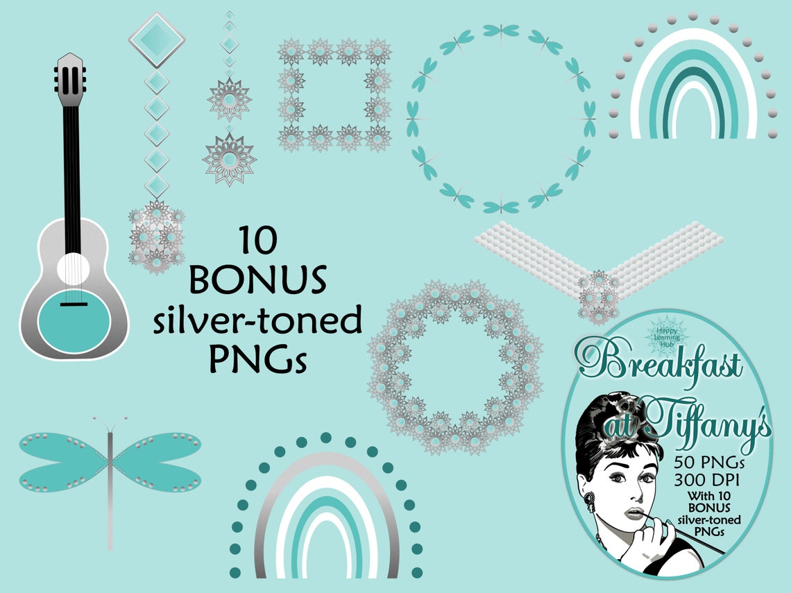 Breakfast at Tiffany's Clipart Images Audrey Hepburn - Etsy UK