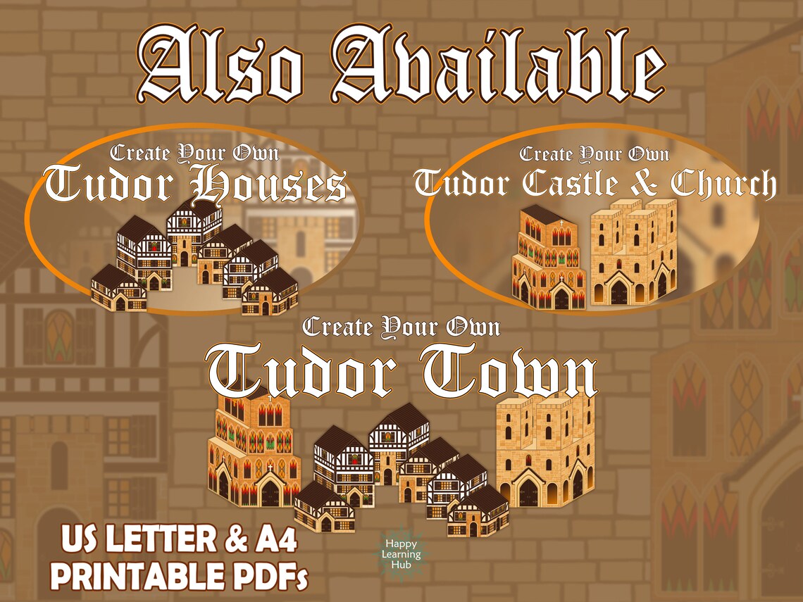 Tudor House 3D Templates, Paper Houses, Tudor Architecture, History ...