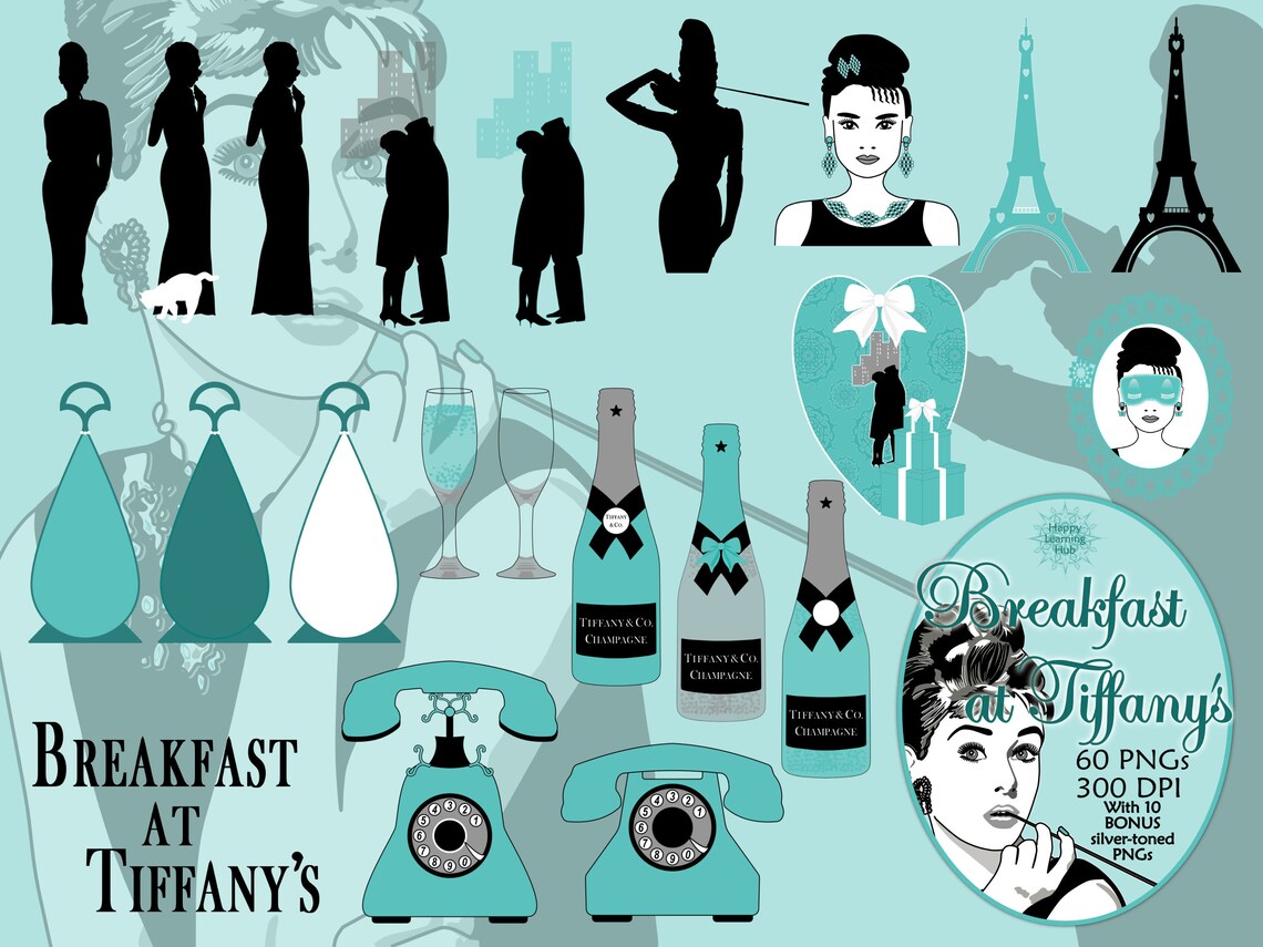 Breakfast at Tiffany's Clipart Images, Audrey Hepburn Clipart, Pngs ...