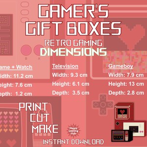 Printable Gift Boxes, Printable Favour Bags, Party Supplies, Novelty ...