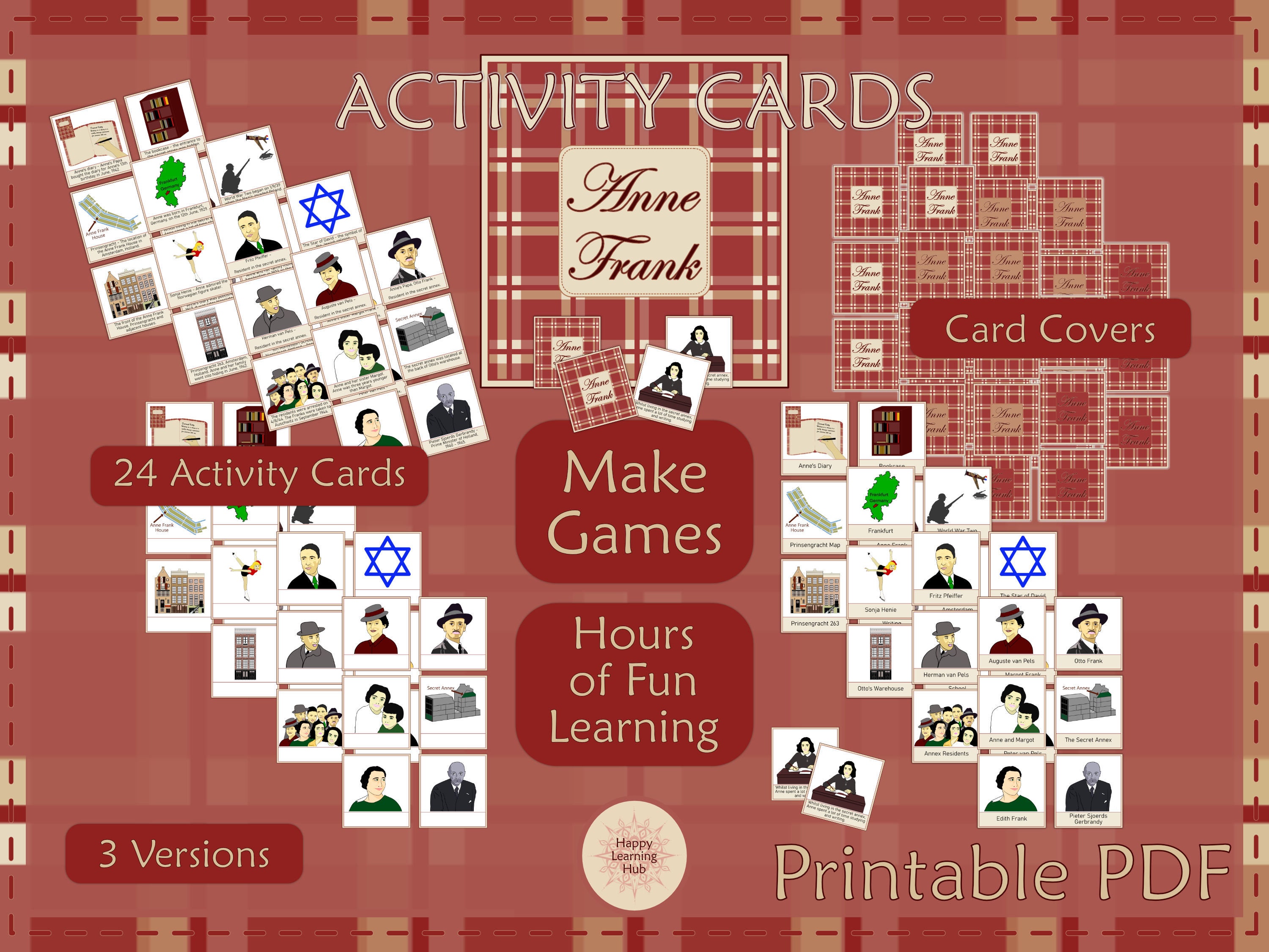 Anne Frank Activity Cards, Anne Frank Kids Activities, Anne Frank House ...