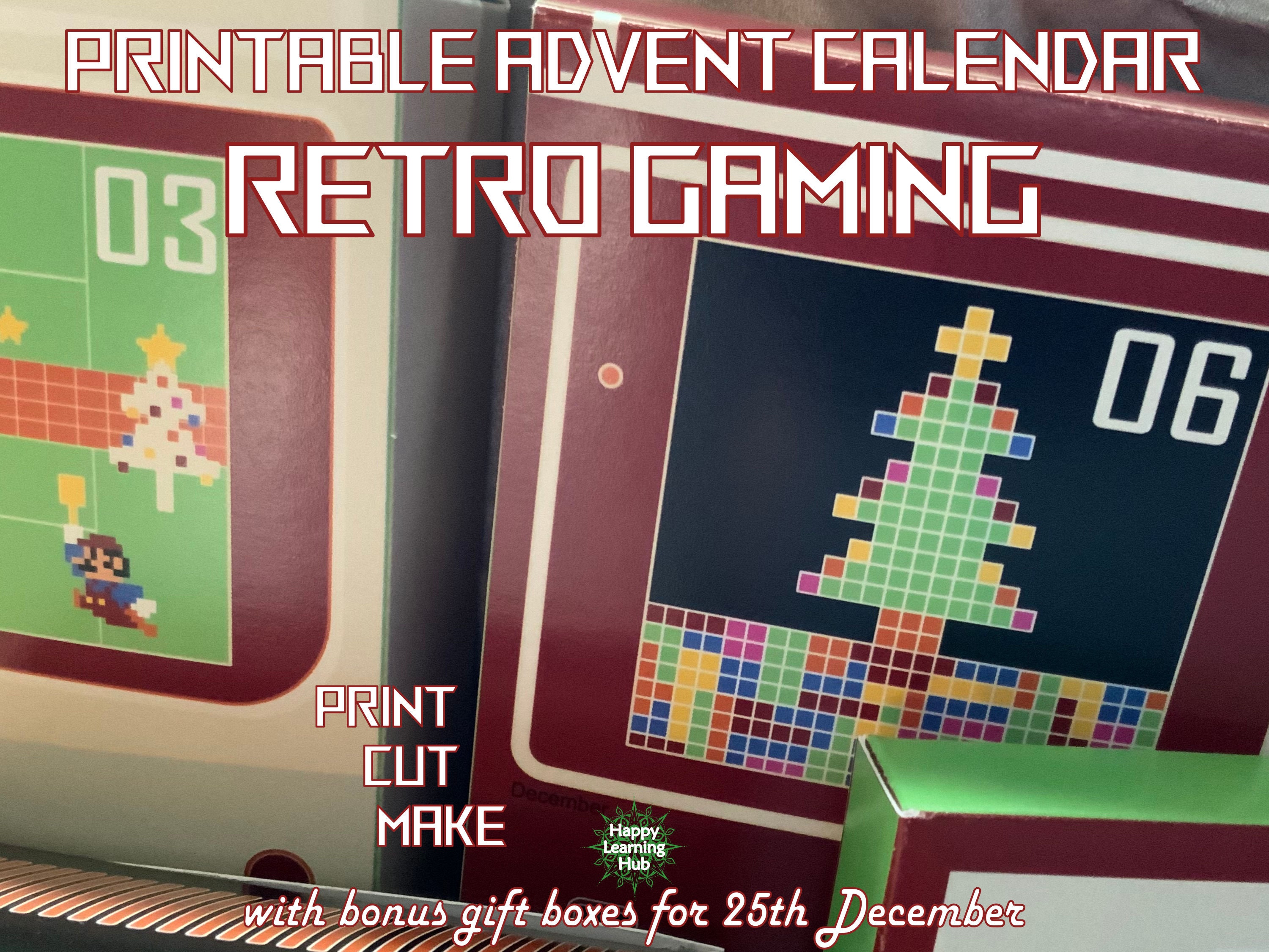 Printable Advent Calendar Boxes, Novelty Advent Calendar, DIY Christmas ...
