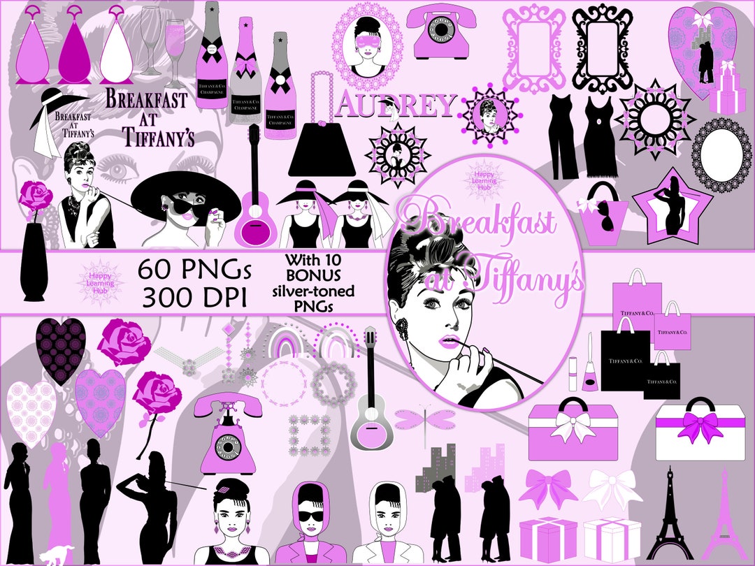 Breakfast at Tiffany's Clipart Images, Audrey Hepburn Clipart, Holly ...