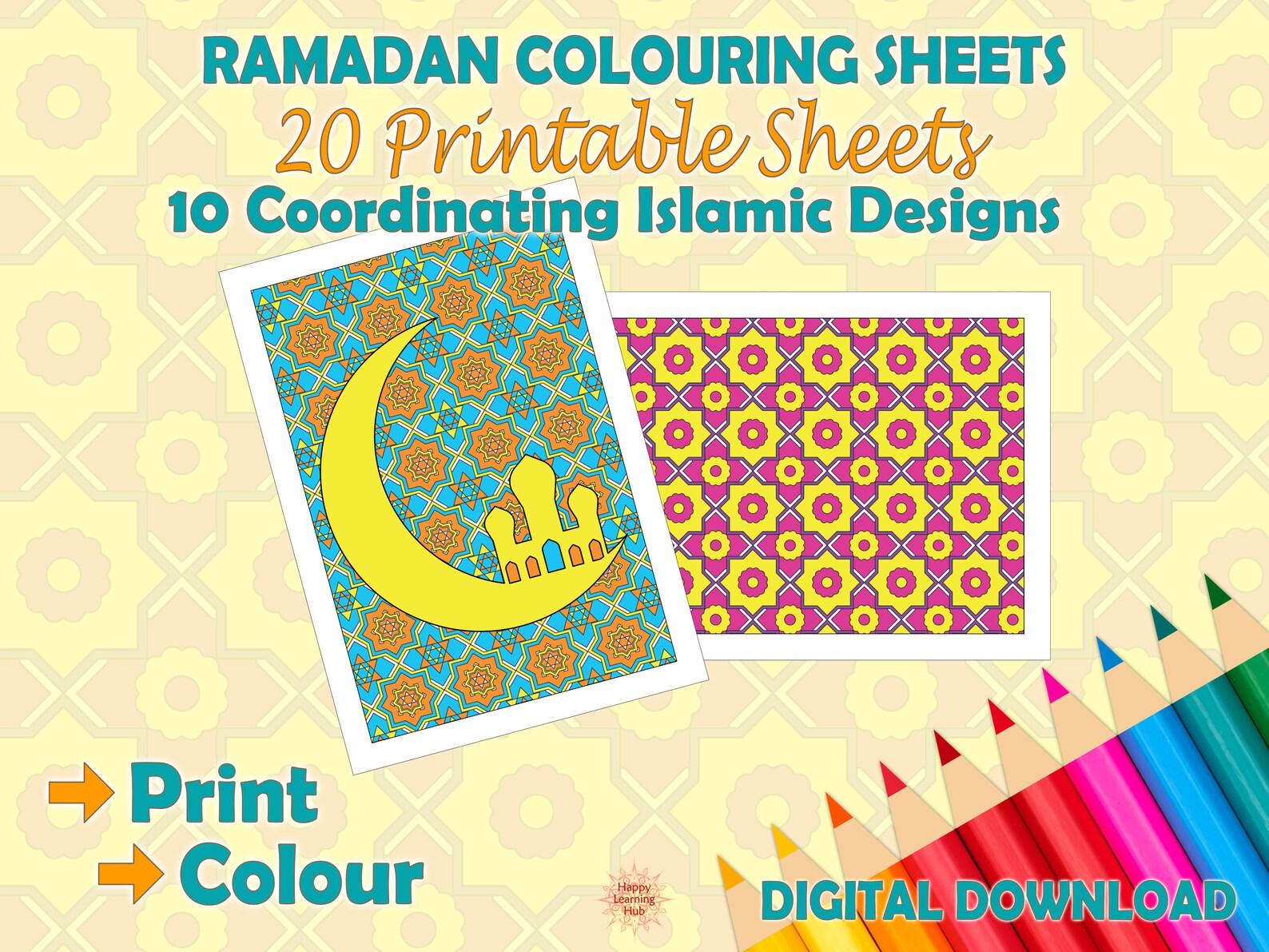 Ramadan Colouring Pages, Islamic Colouring Sheets, Islamic Art ...