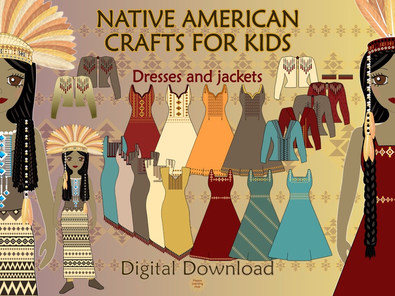 Native American Clipart Bundle, Native American Crafts for Kids ...