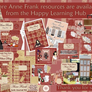 Anne Frank Bookmarks and Note Cards, Anne Frank House, Printable ...