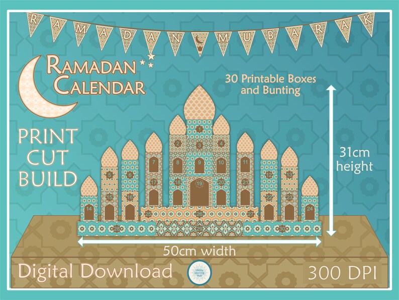 Ramadan Countdown Calendar Ramadan Decor Ramadan Craft - Etsy