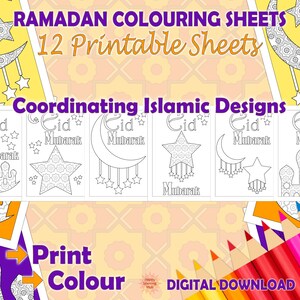 Ramadan Colouring Pages, Islamic Colouring Sheets, Printable PDF, Eid ...