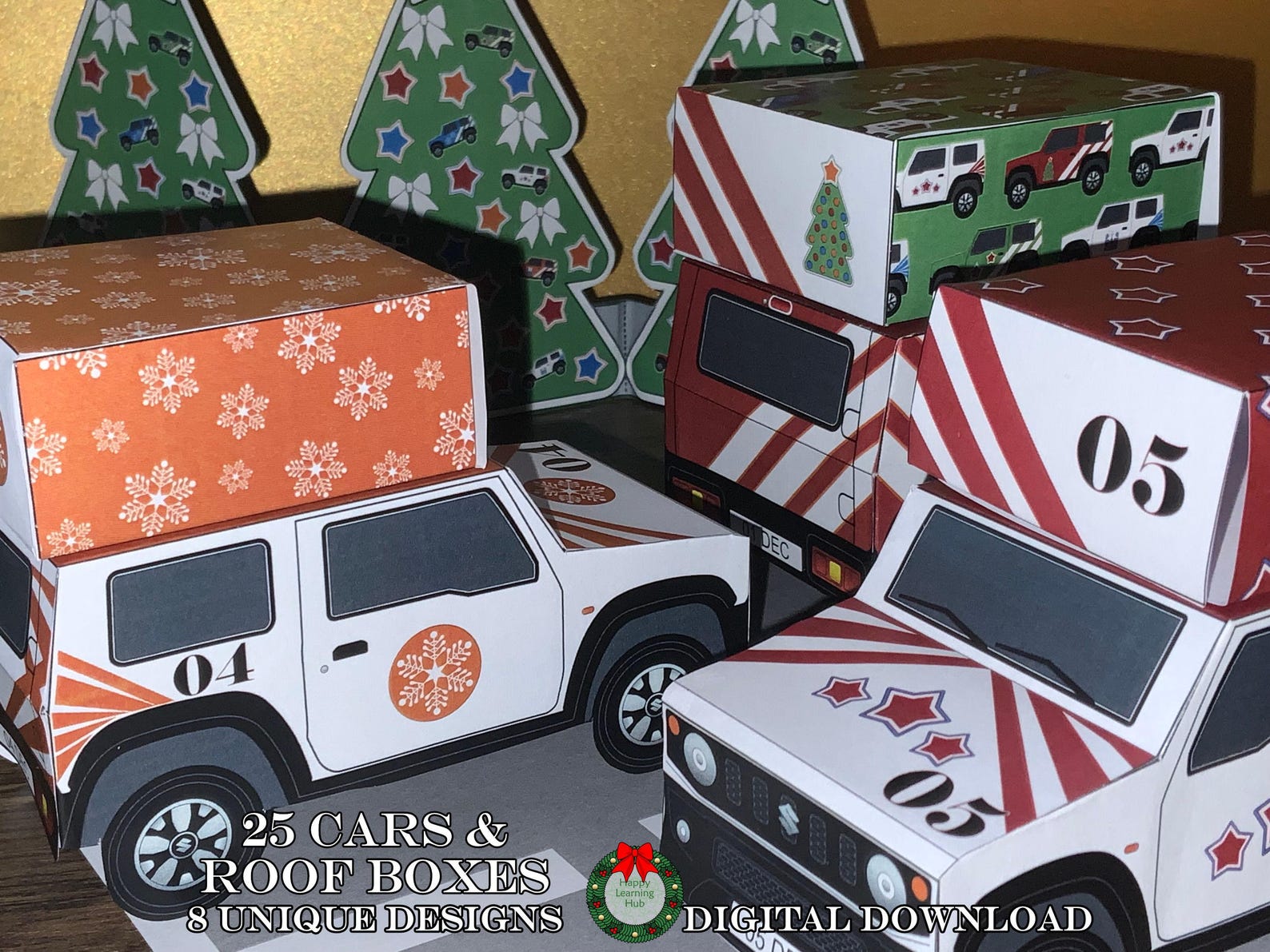 Printable Car Advent Calendar: DIY Christmas Countdown (PDF) - Etsy