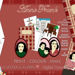 Anne Frank Colouring Pages, Anne Frank House, Kids Activities, Learning ...