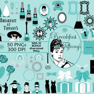 Breakfast at Tiffany's Clipart Images Audrey Hepburn - Etsy UK