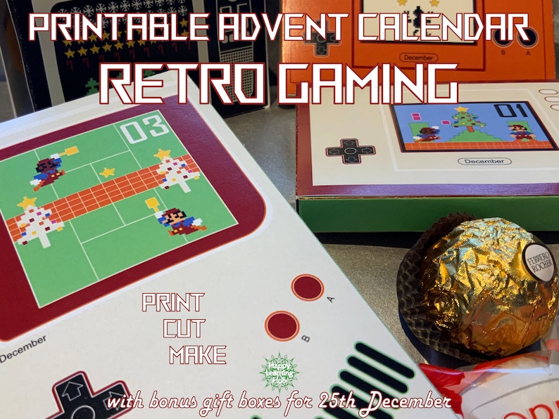 Printable Advent Calendar Boxes, Novelty Advent Calendar, DIY Christmas ...