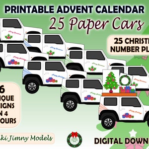 Printable Advent Calendar, DIY Advent Calendar, Kids Craft Advent ...