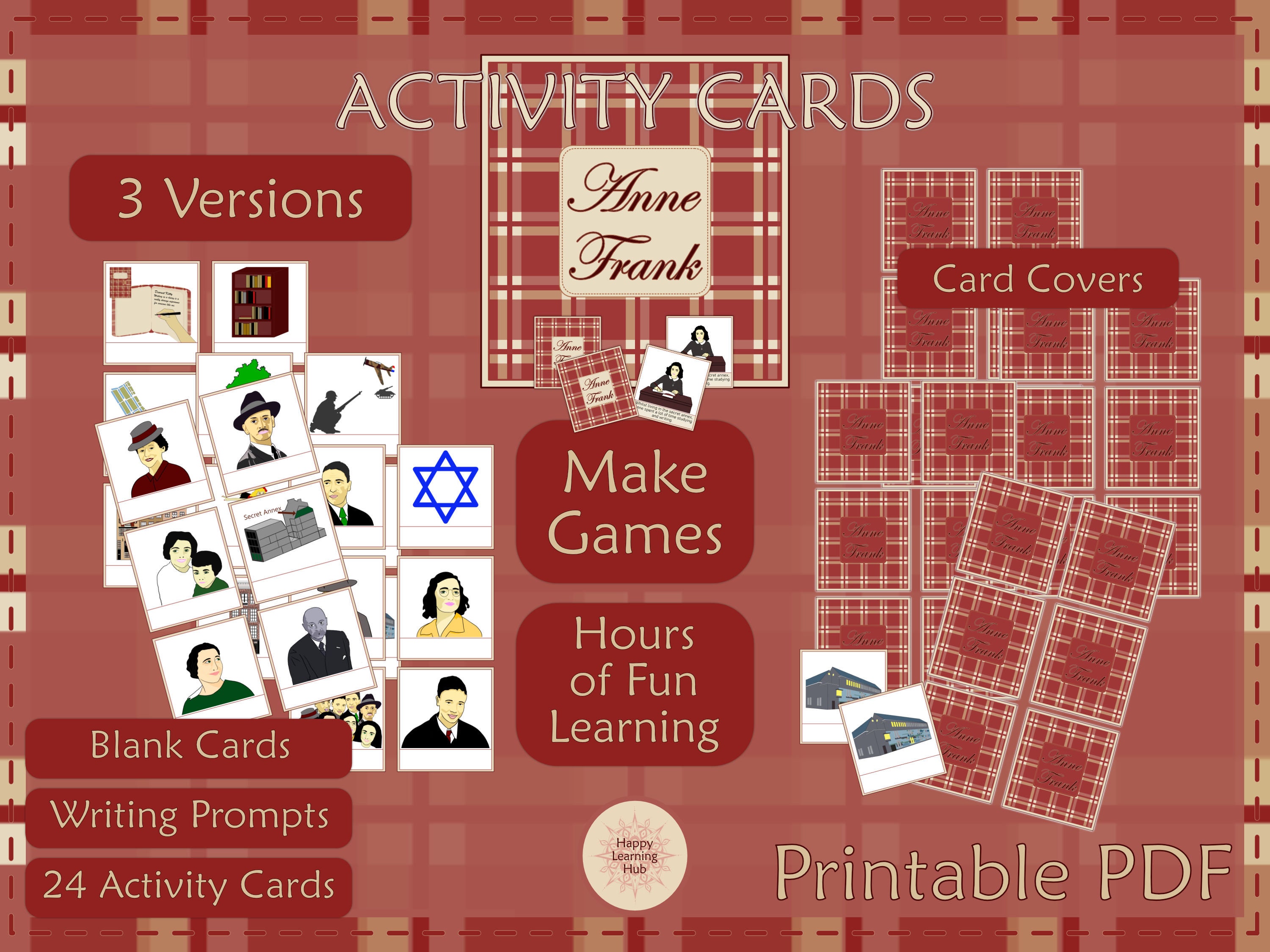 Anne Frank Activity Cards, Anne Frank Kids Activities, Anne Frank House ...