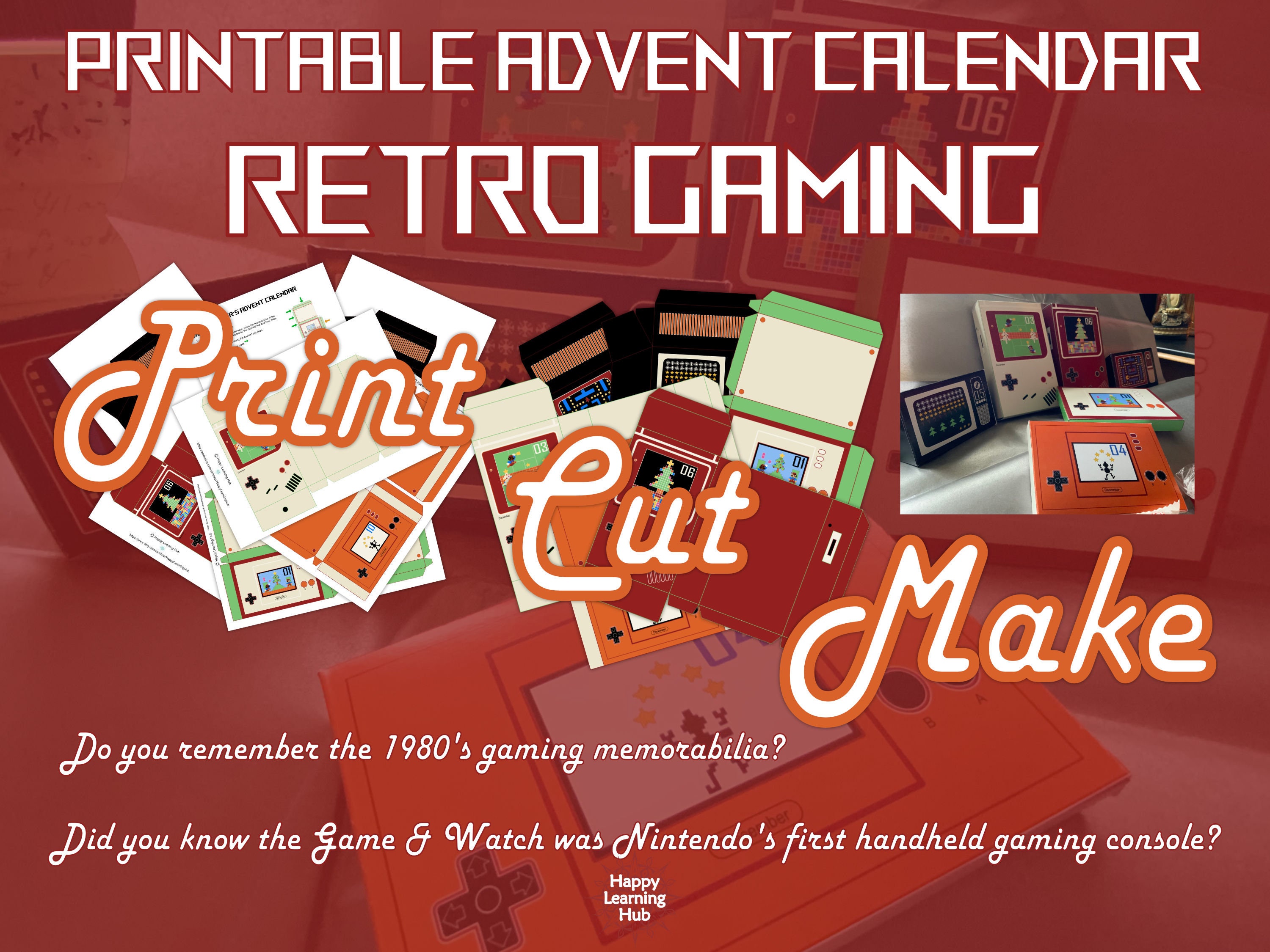 Printable Advent Calendar Boxes, Novelty Advent Calendar, DIY Christmas ...