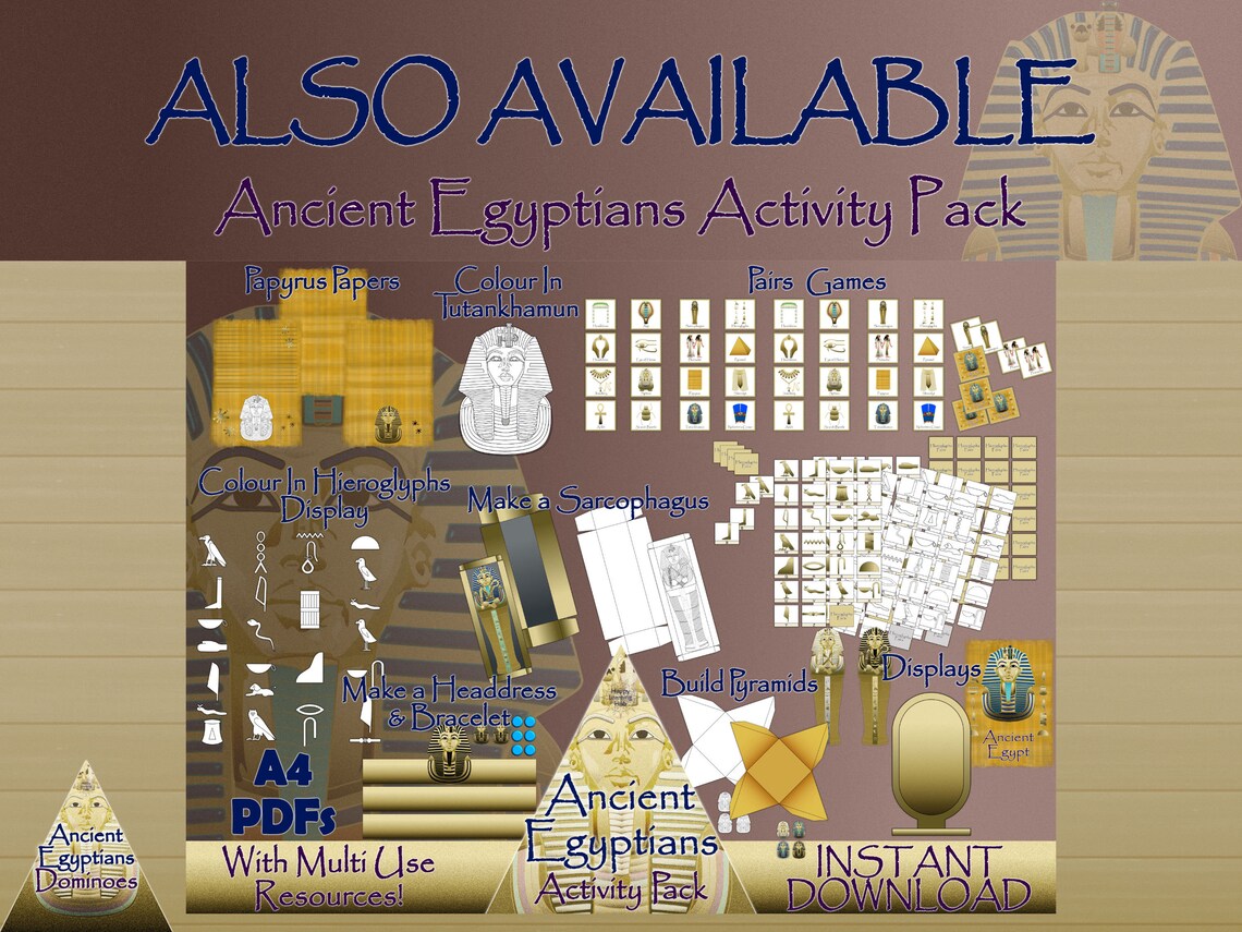 Ancient Egyptian Dominoes Game Printable Game DIY - Etsy Canada