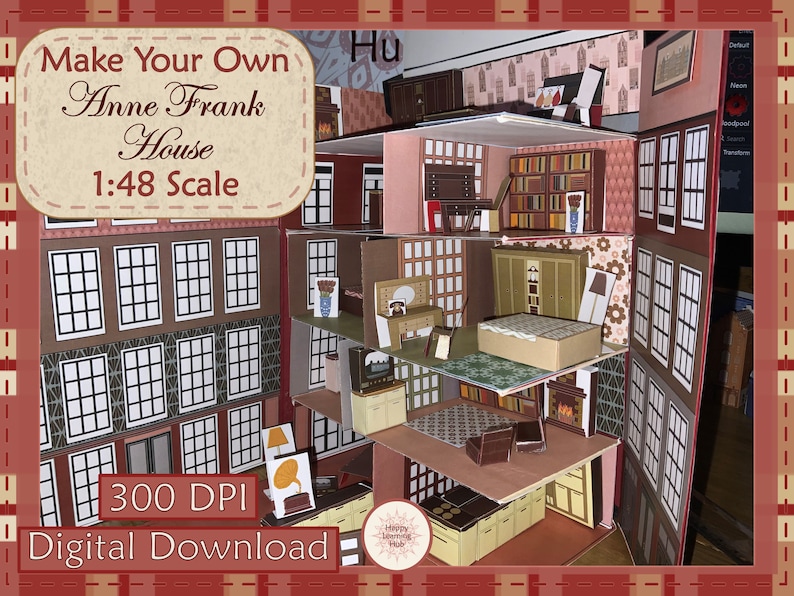 Anne Frank House 3D Construction Kit, 1:48 Scale DIY Dollhouse Kit ...